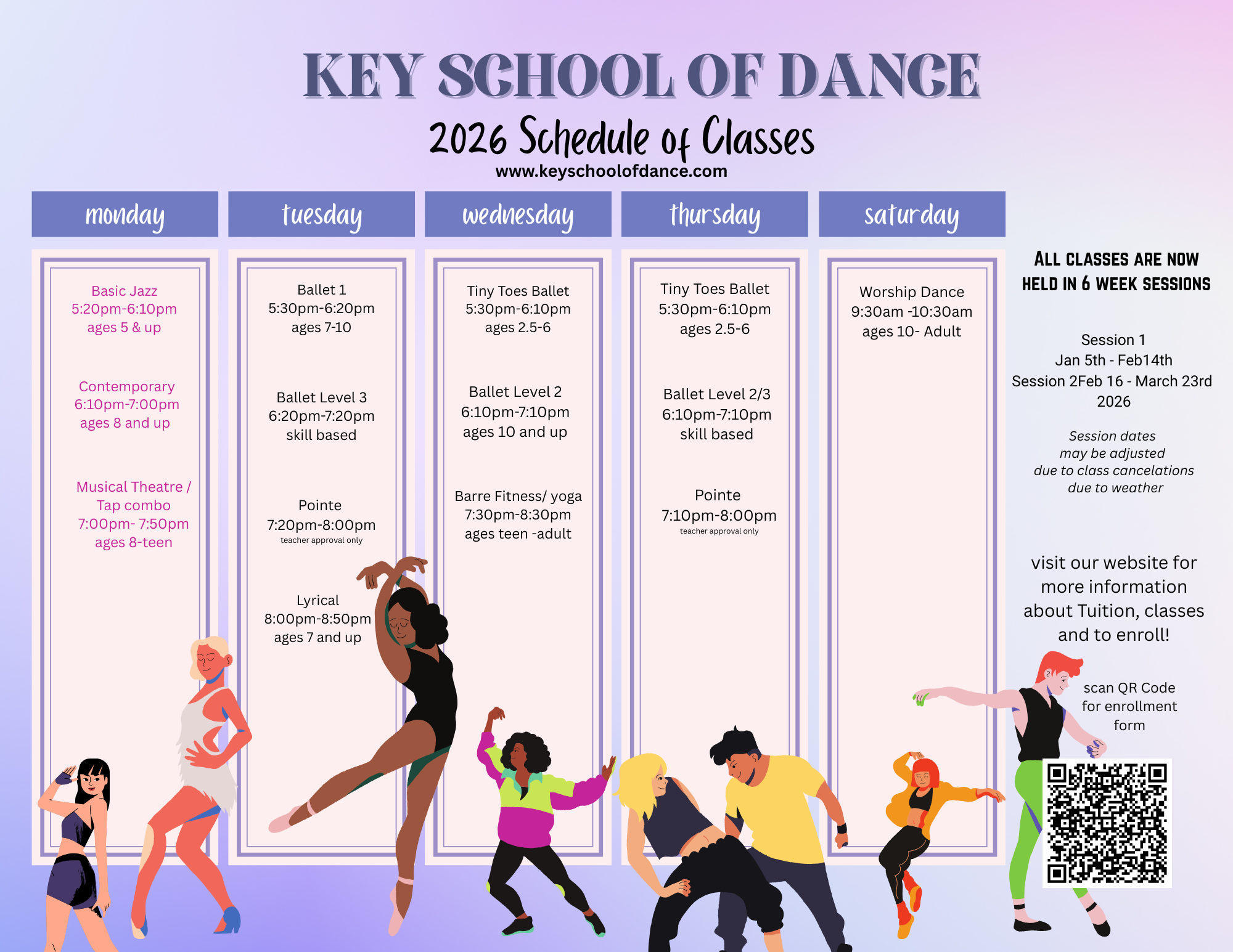 Schedule of Classes – Key School of Dance